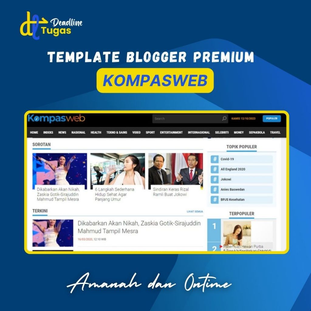 Jual Template Blogger Premium Mirip Kompas | Shopee Indonesia