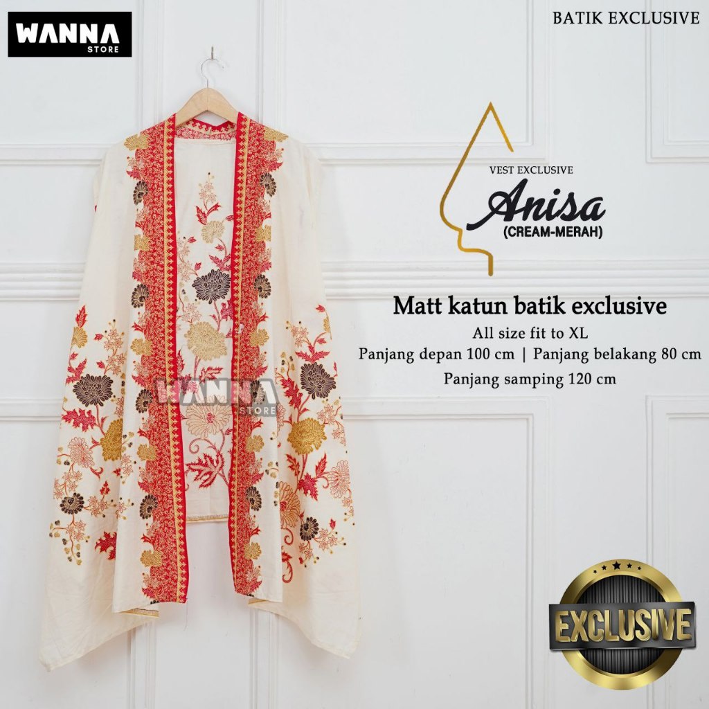 Jual VEST OUTER BATIK CARDIGAN BATIK ELEGAN MOTIF CANTIK OUTFIT TRENDY ...