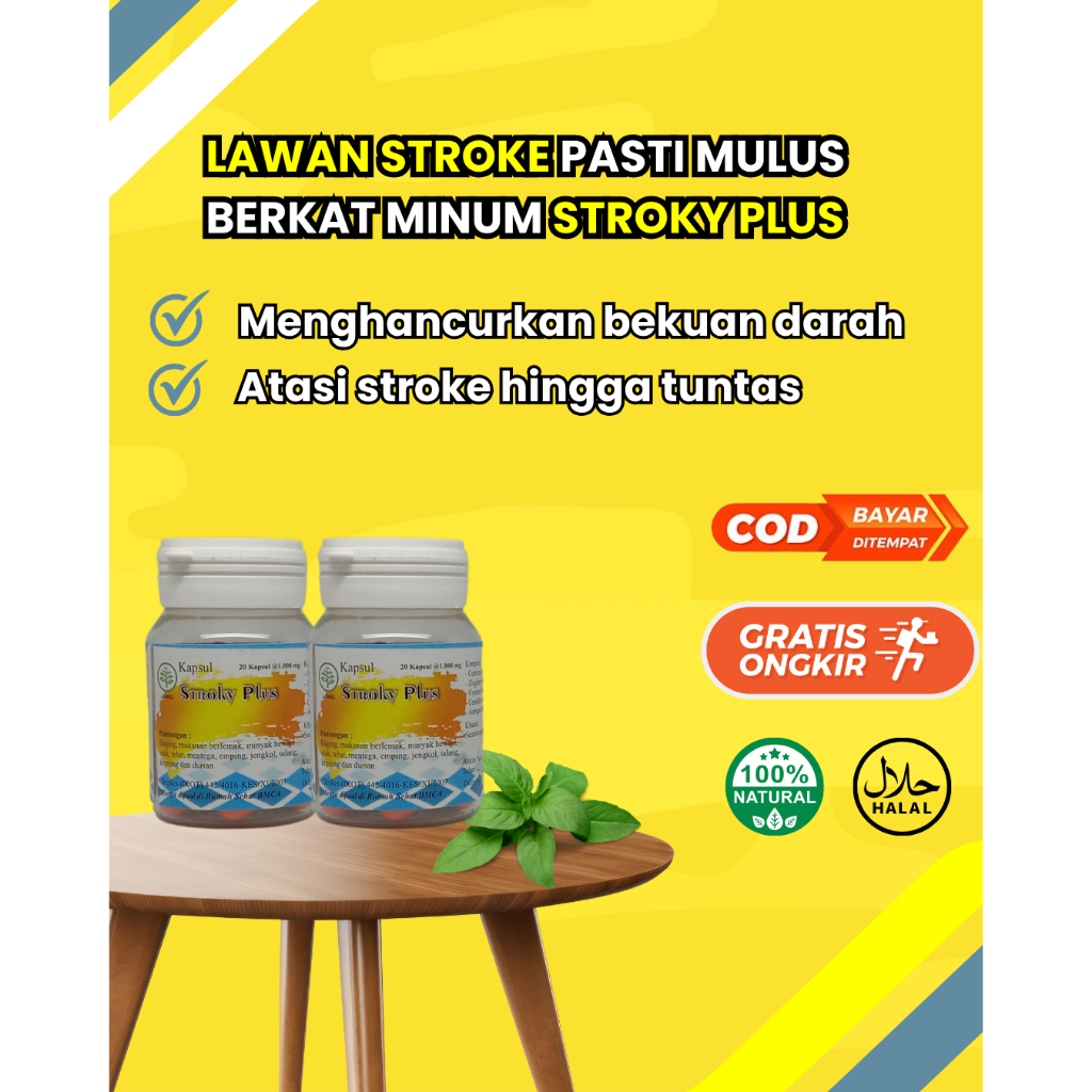 Jual Stroky Plus | Obat Stroke Paling Ampuh | Obat Herbal BMCA | Shopee ...