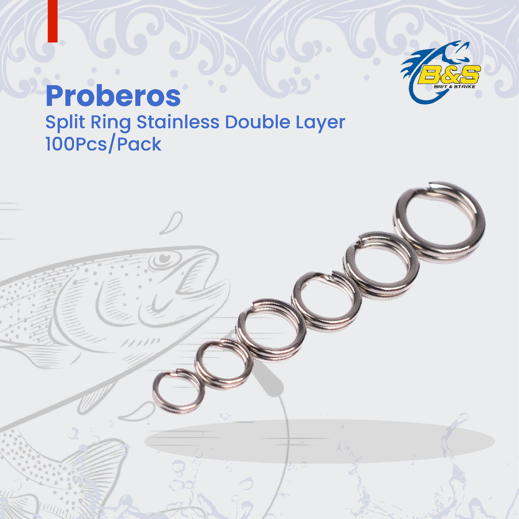 Jual PROBEROS SPLIT RING STAINLESS 100PCS/PACK DAC001 DOUBLE LAYER Ring ...