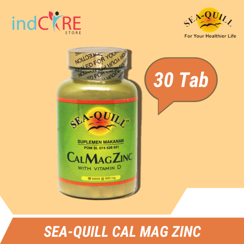 Jual Sea Quill Cal Mag Zinc With Vitamin D Isi 30 Tabet / Sea Quill Cal ...