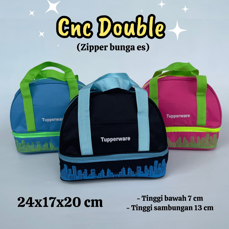 Jual Cnc Dobel Motif gedung Tupperware (zipper bunga es) | Shopee Indonesia
