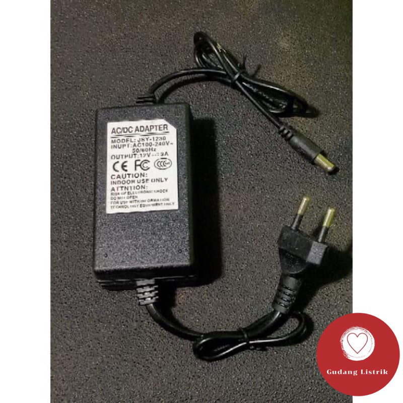 Jual ADAPTOR DC 12V 2A 3A 5A MURNI TRAFO POWER SUPPLY UNTUK LAMPU STRIP ...