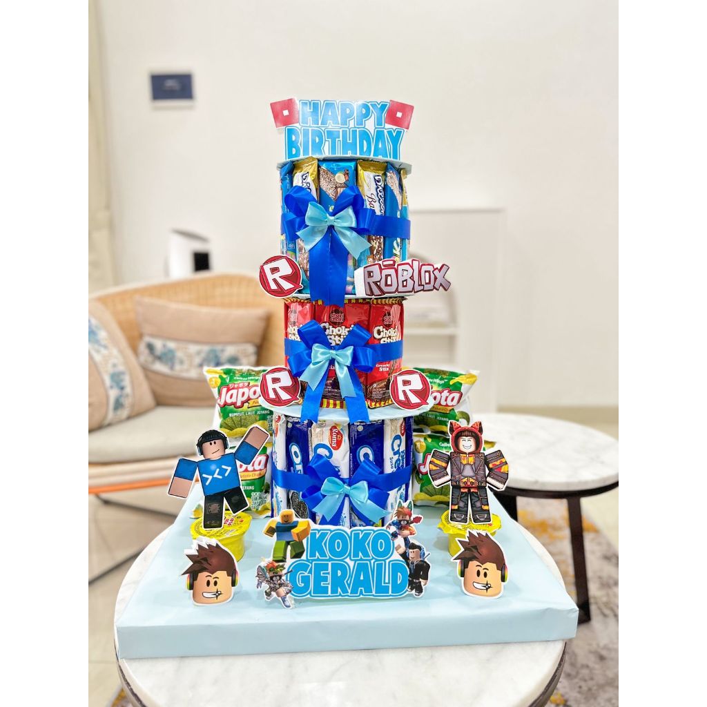 Jual JT - Ro Blox Snack Tart Tower Cake Birthday / Kue Cemilan Snack ...