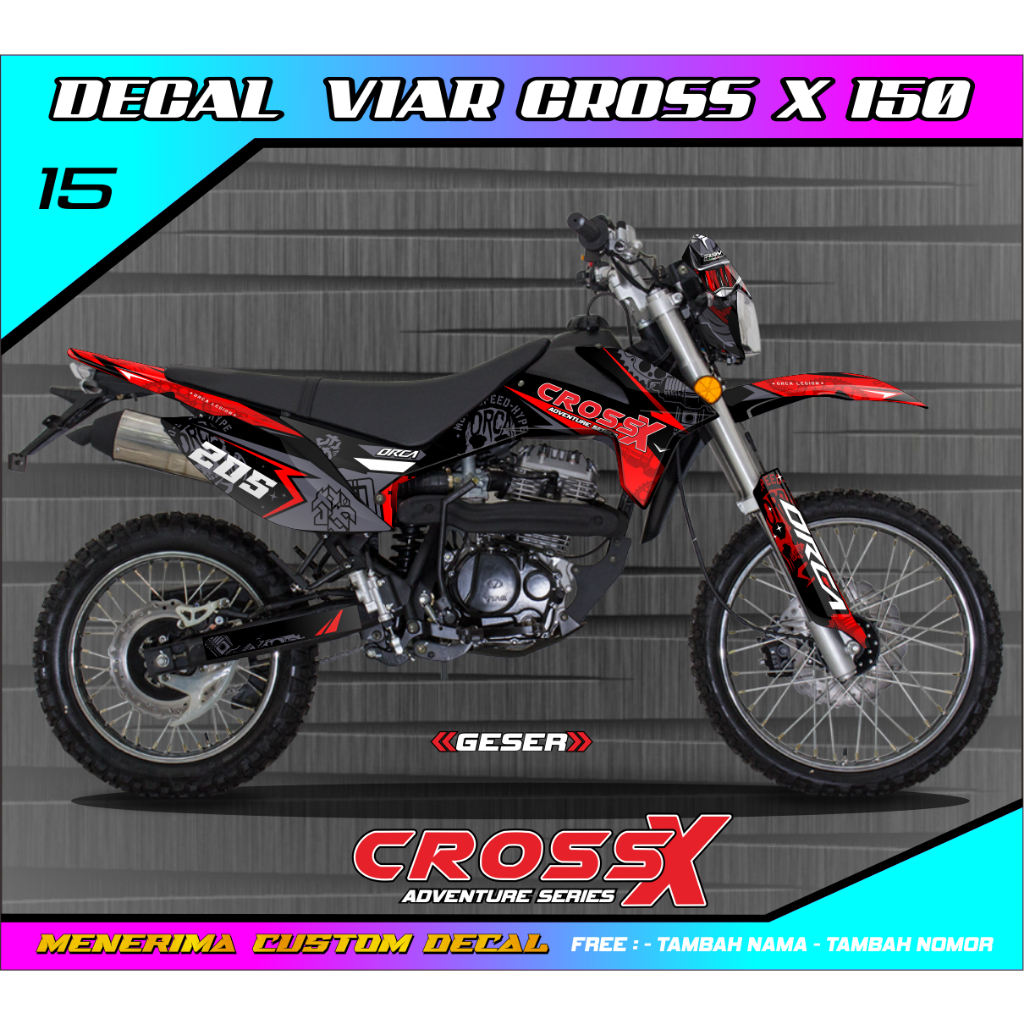 Jual Decal Stiker Viar Cross x 150 Full Body | Shopee Indonesia