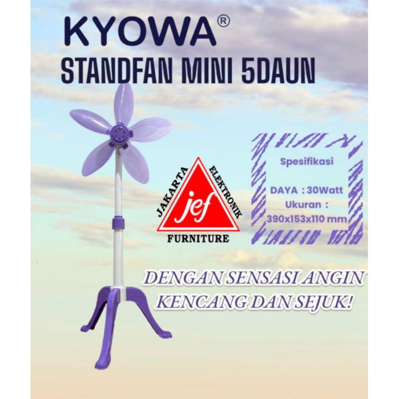 Jual KYOWA KIPAS BERDIRI MINI 5DAUN 30WATT | Shopee Indonesia
