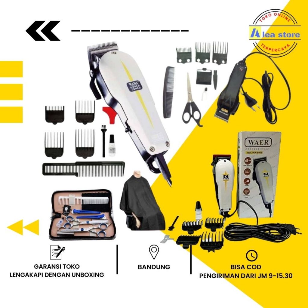 Jual Alat Cukur Lengkap Paket Full Set 3 Mesin Alat Cukur Rambut ...