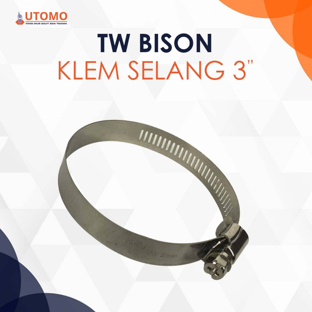 Jual Klem Selang Stainless Bison 3" Penjepit Satuan | Shopee Indonesia