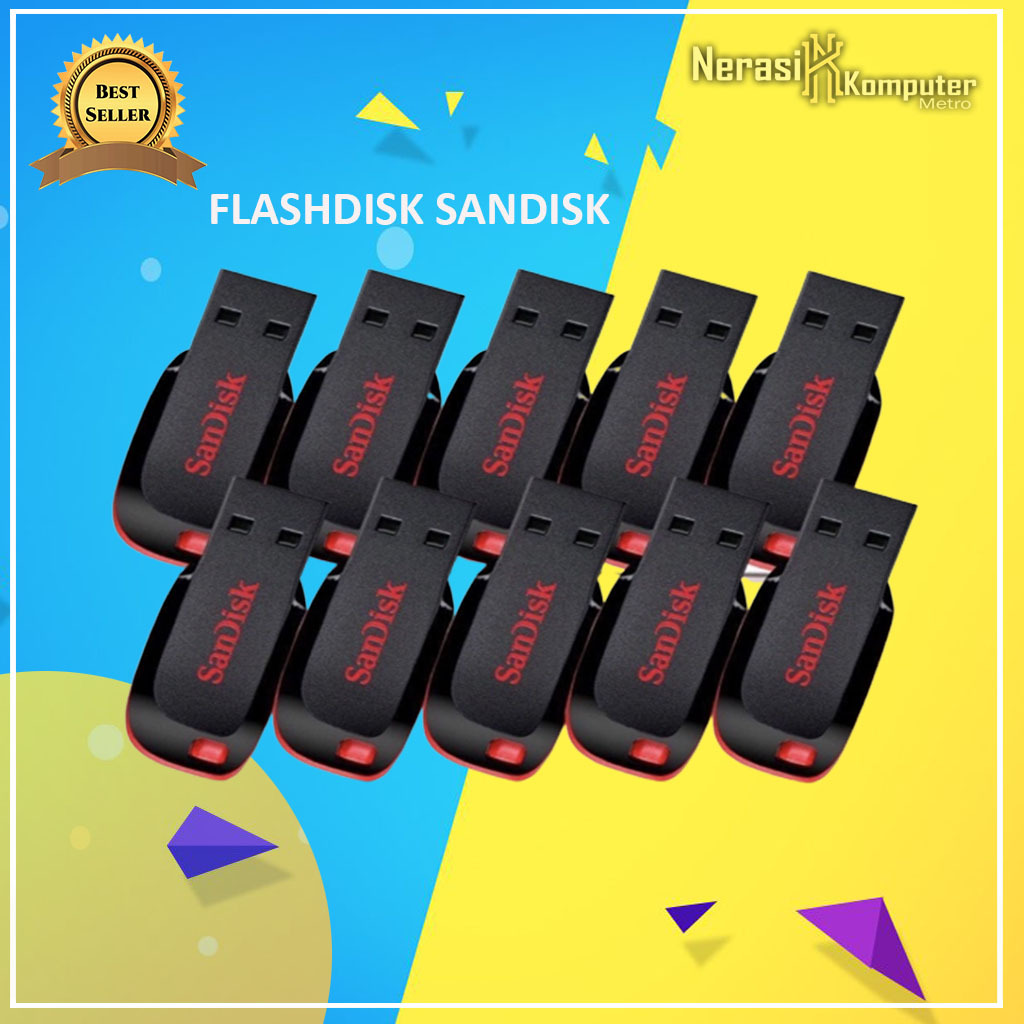 Jual Flashdisk SanDisk 8GB 16GB 32GB 64GB 128GB Cruzer Blade USB 2.0 flash Drive | Shopee Indonesia