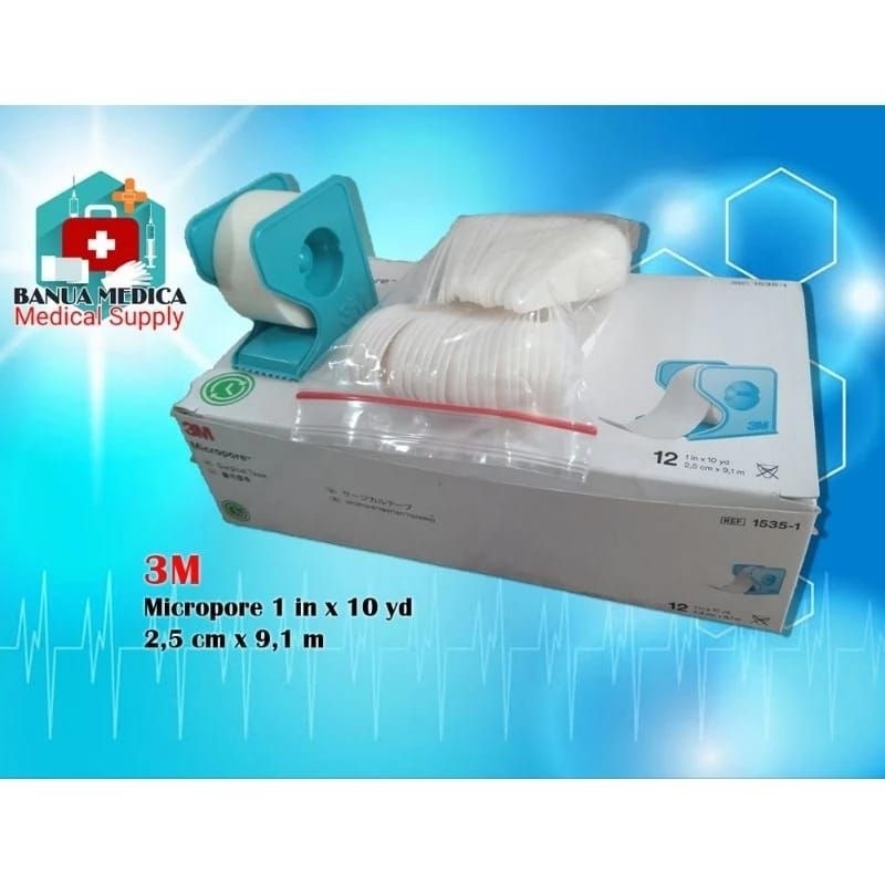 Jual Micropore 3M / Surgical Tape / Plester Putih Pembalut Luka ...