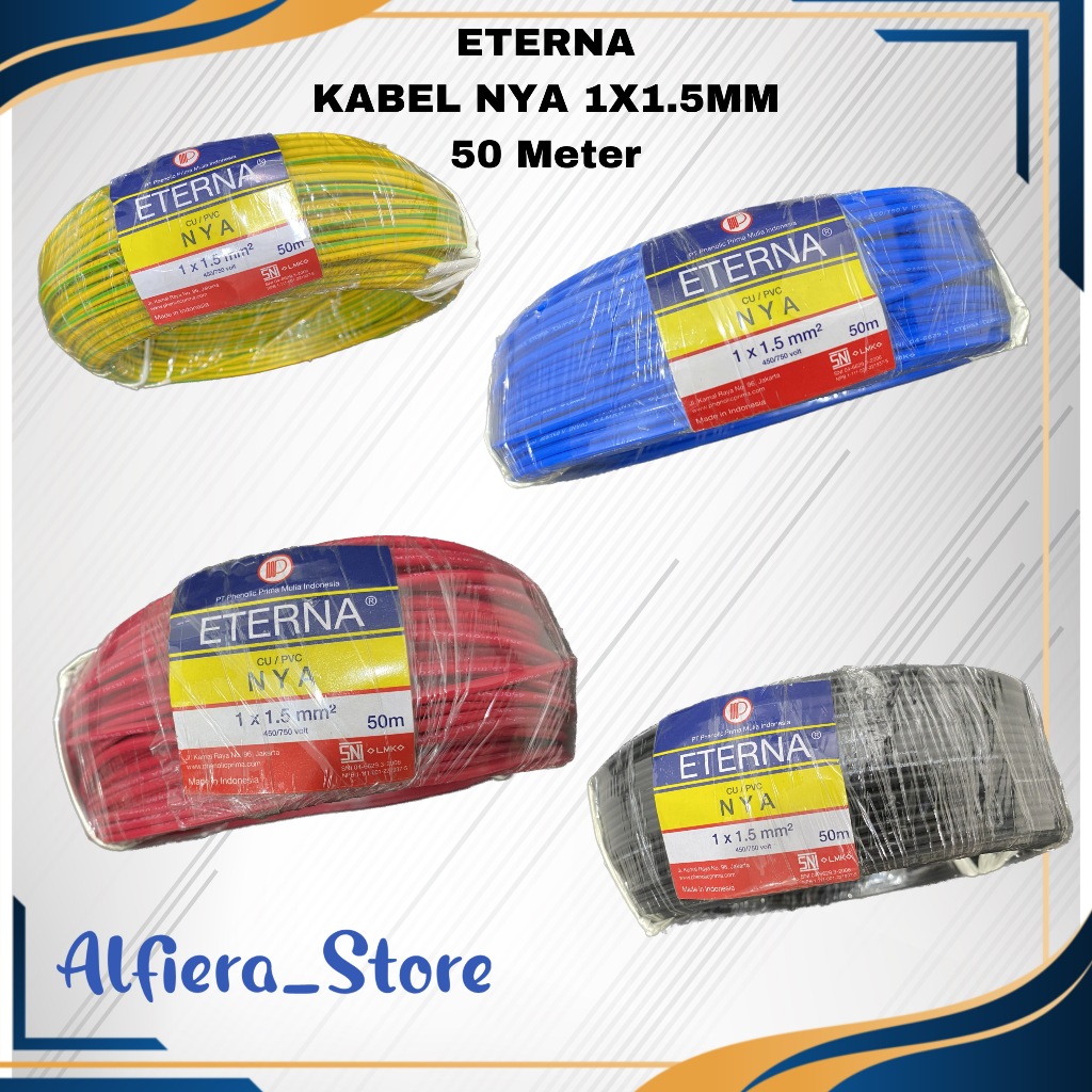 Jual KABEL ETERNA KABEL NYA 1 X 1.5 MM 50 METER | Shopee Indonesia