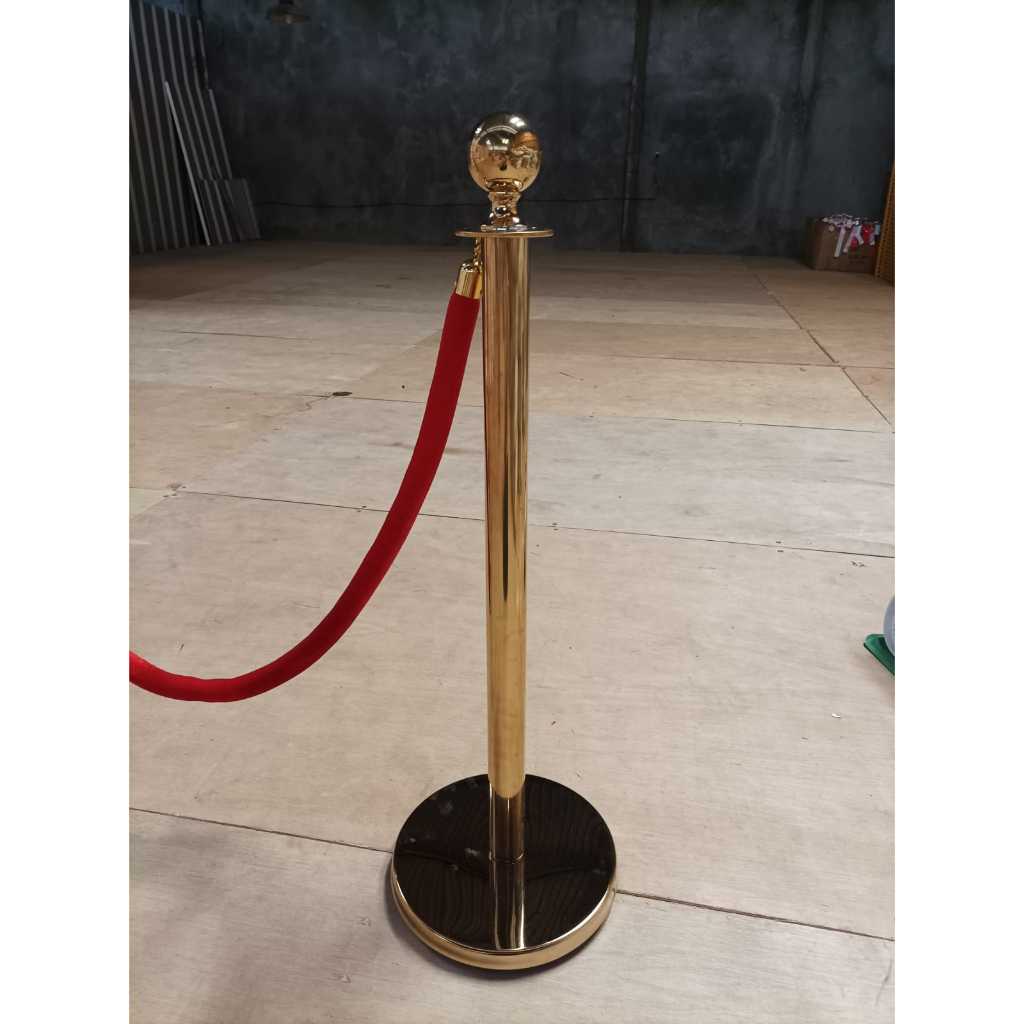 Jual Tiang Antrian Stainless Gold/Tiang antrian hotel/Tiang kepala ...
