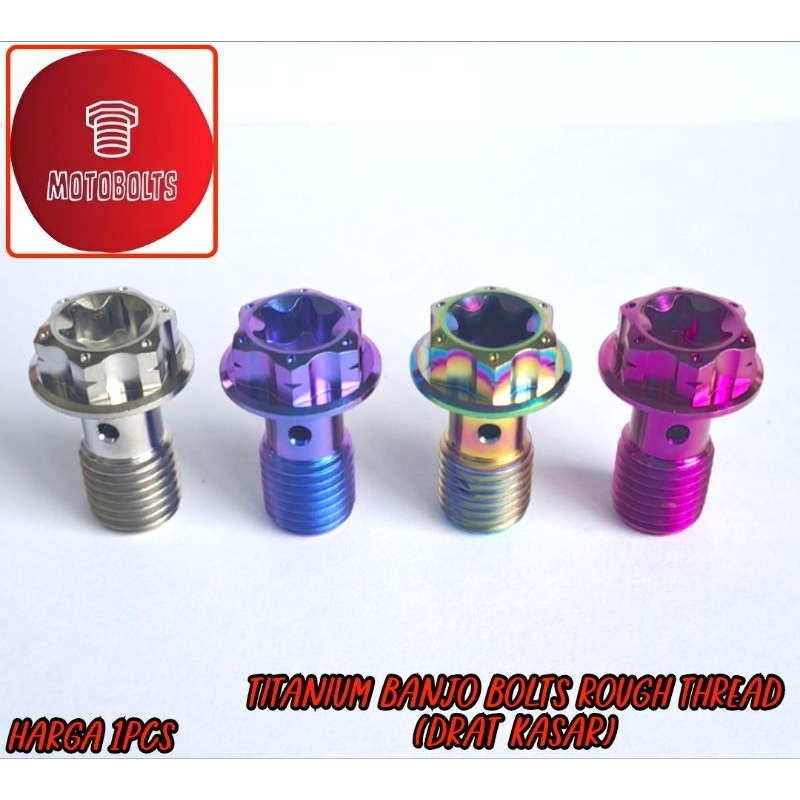 Jual Baut Banjo Kaliper Titanium M10 x 1.25mm Drat Kasar (nissin, samurai, Rcb) | Shopee Indonesia