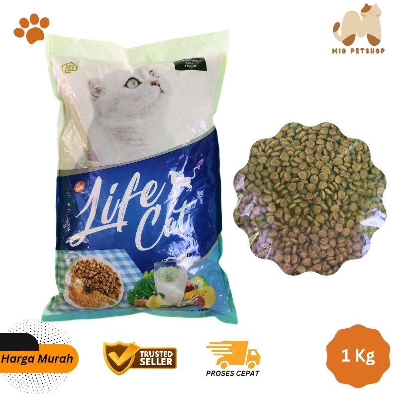 Jual Life Cat 1Kg Cat Dry Food Makanan Kucing Kering 1 Kg | Shopee ...