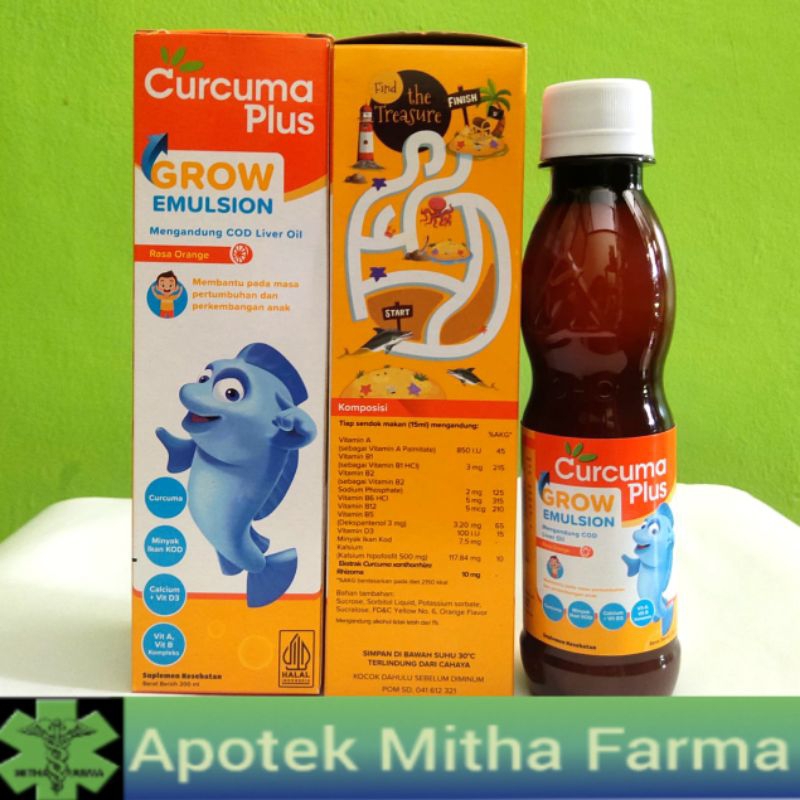 Jual CURCUMA PLUS GROW EMULSION 200ML SOHO | Shopee Indonesia