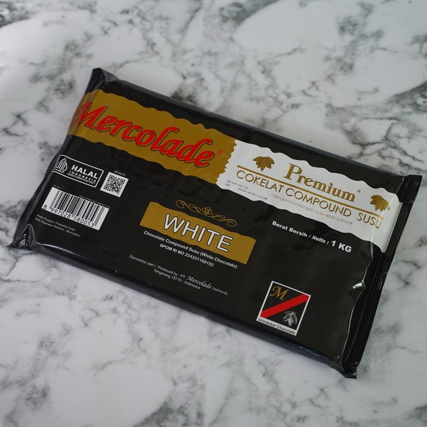 Jual MERCOLADE COKLAT PUTIH COMPOUND 1KG | Shopee Indonesia
