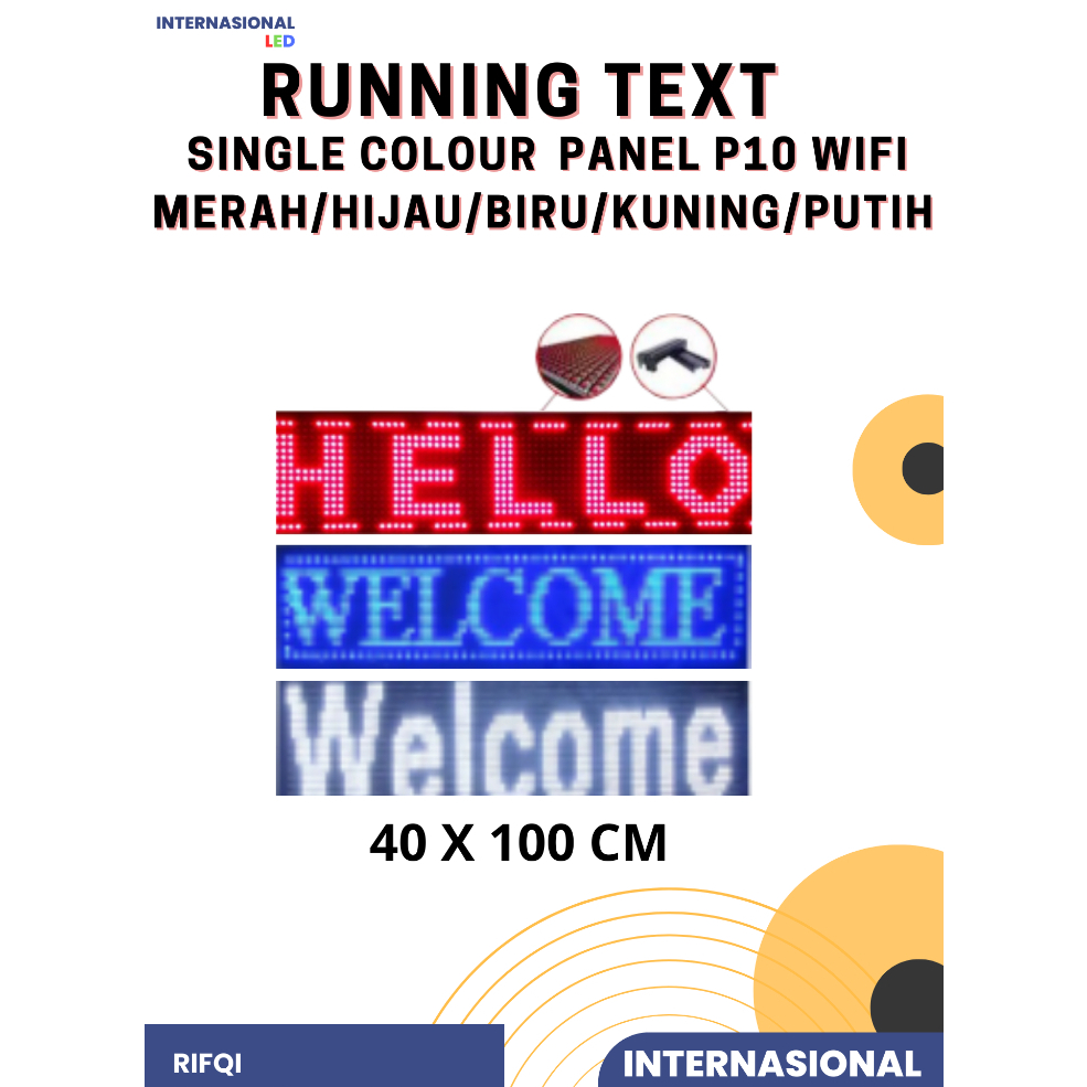 Jual RUNNING TEXT LED P10 SINGLE COLOUR MERAH/HIJAU/BIRU/KUNING/PUTIH ...