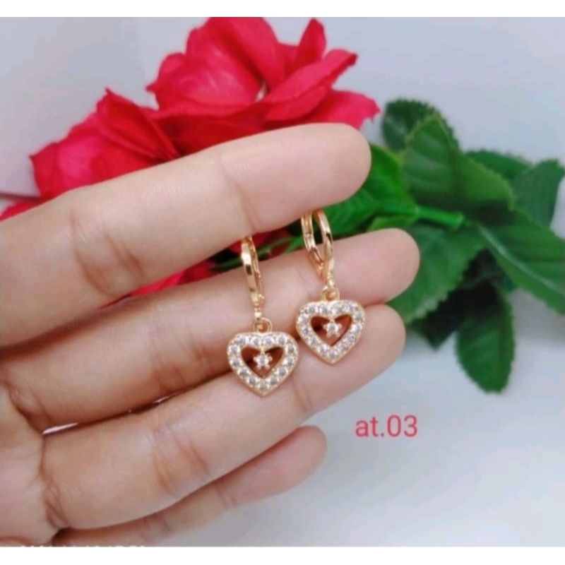 Jual anting love motif bintang mata satu anti karat anti luntur terbaru ...