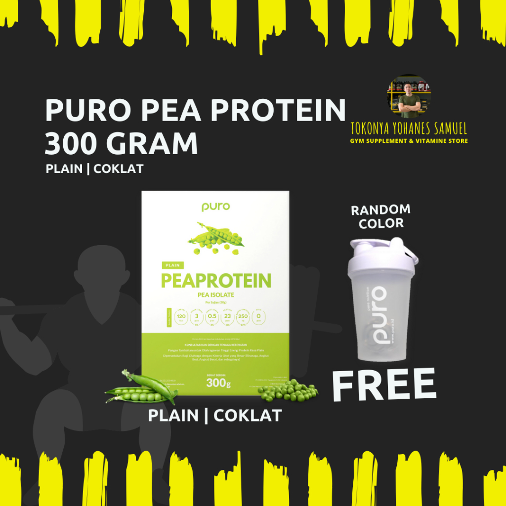 Jual Puro Pea Protein 300 gram FREE SHAKER ( Vegan Protein ) | Shopee ...