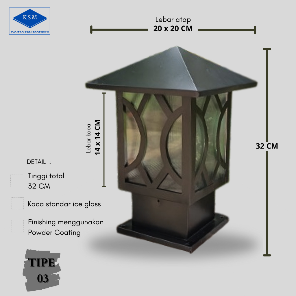Jual lampu pilar hias pagar tipe 03 model terbaru | Shopee Indonesia