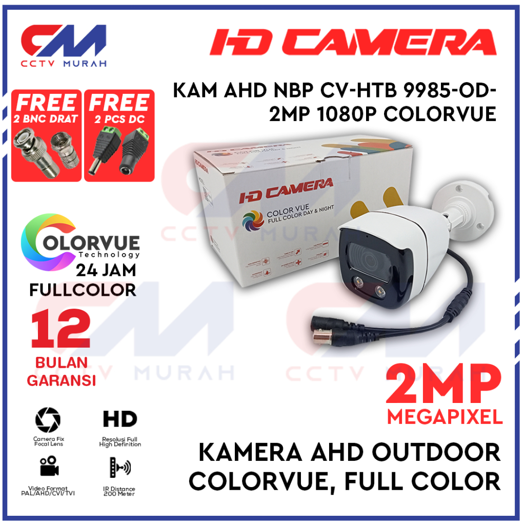 Jual KAMERA CCTV OUTDOOR ANALOG SPT 2MP, 1080 FULL HD, COLORVU SIANG MALAM BEWARNA GARANSI 1 ...