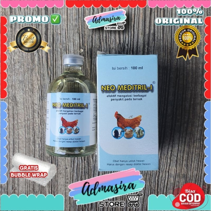 Jual NEO MEDITRIL Injek 100ml Injeksi Medion Injeksi Obat antibiotik ...