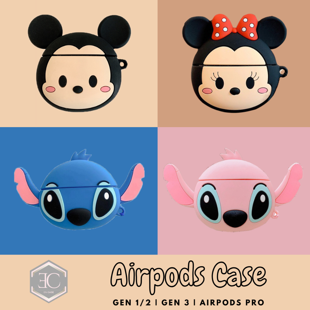 Jual Case Airpods 1 2 3 Pro Disney Stitch Mickey Kartun Lucu Casing ...