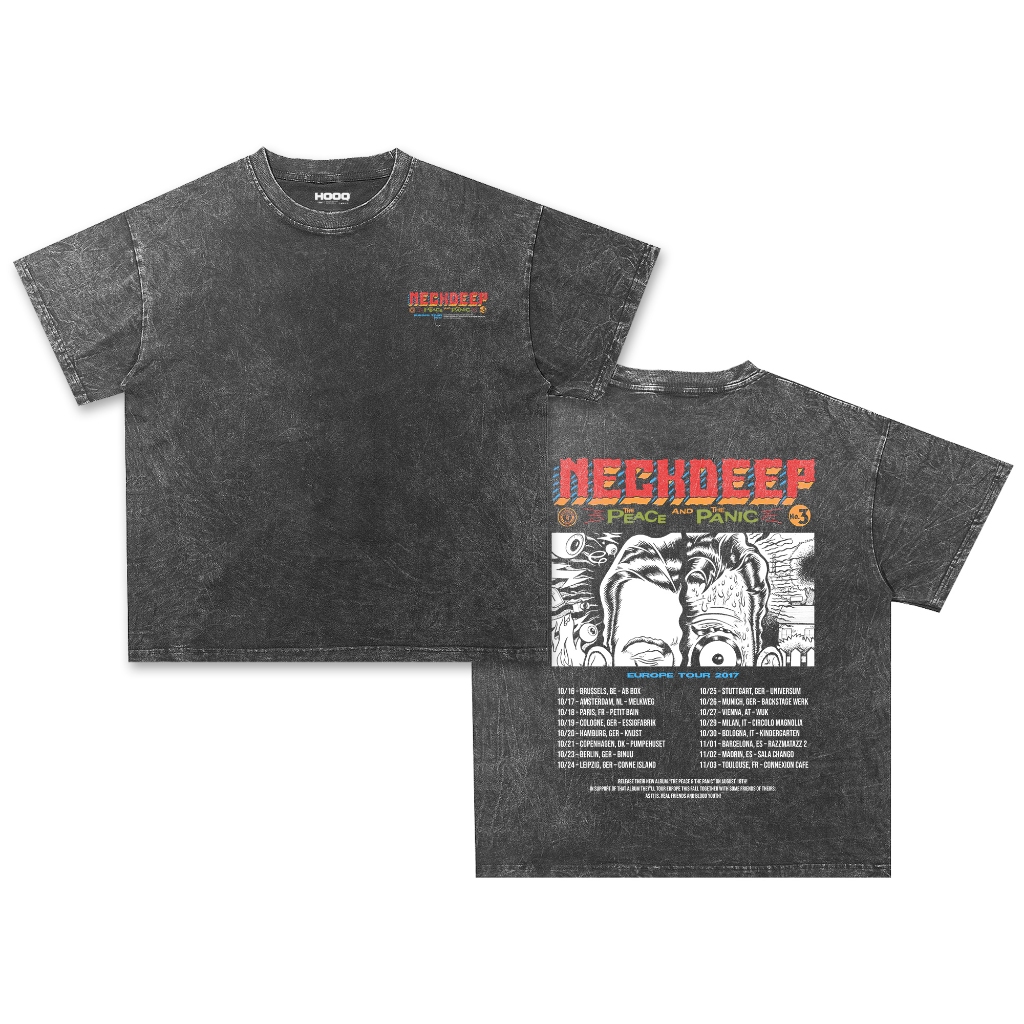Jual Kaos band Neck Deep Europe Tour Oversize Washed | Shopee Indonesia