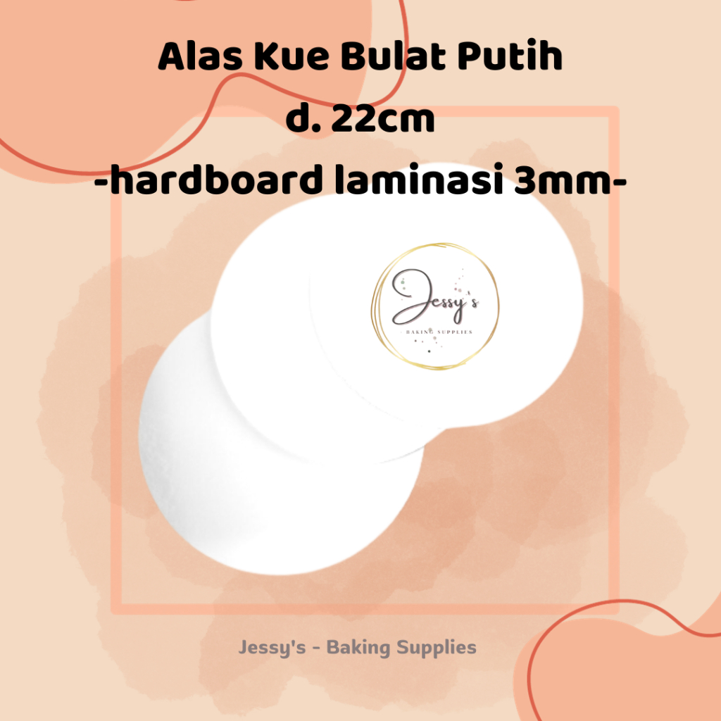 Jual Alas Kue Bulat Putih 22cm, Cake Board Bulat Putih 22cm | Shopee ...