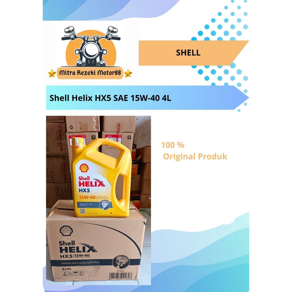Jual Oli Shell HELIX HX5 15W-40 - 4Liter (100% Original Produk ...