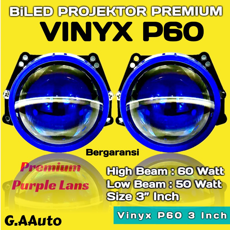 Jual Projector BILED P60 Proji Vinyx P60 3 Inch Lensa Lampu LED Mobil ... Jual Projector BILED P60 Proji Vinyx P60 3 Inch Lensa Lampu LED Mobil ...