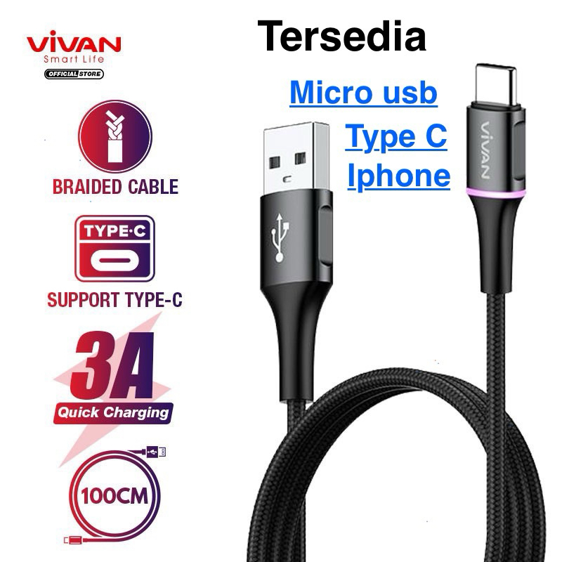 Jual VIVAN VDM100 / VDC100 / VDL100 KABEL DATA LED RGB WARNA WARNI ...