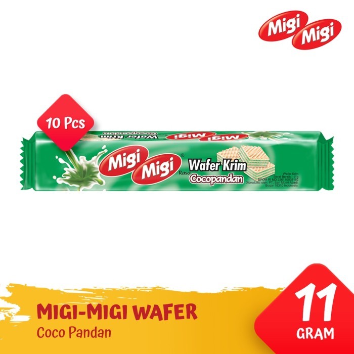 Jual Mouseman - MIGI MIGI Wafer dengan Krim rasa Coco Pandan 10pcs x ...