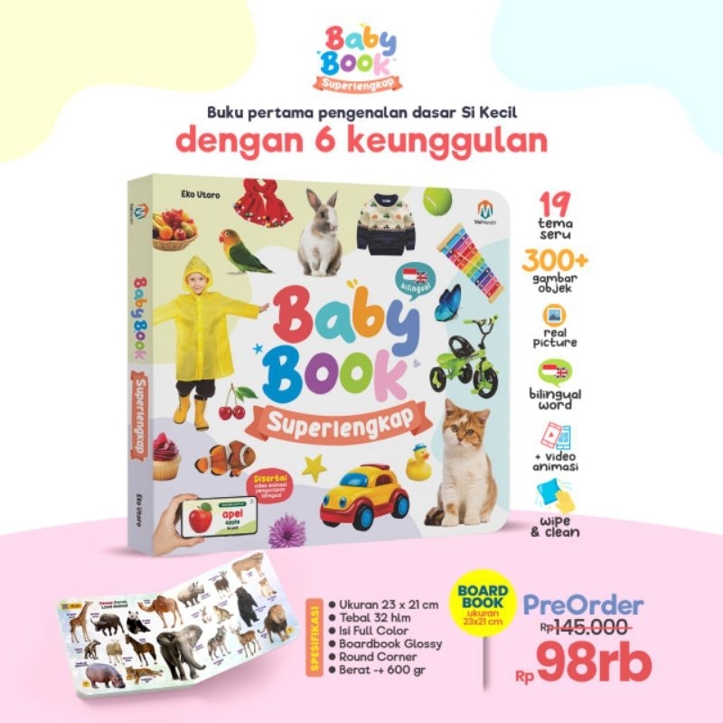 Jual 100 kata pertamaku big boardbook buku anak 1 2 3 tahun my first ...