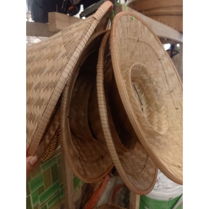 Jual Caping Preci 35CM Caping Bambu Tudung Bambu Topi Petani | Shopee ...
