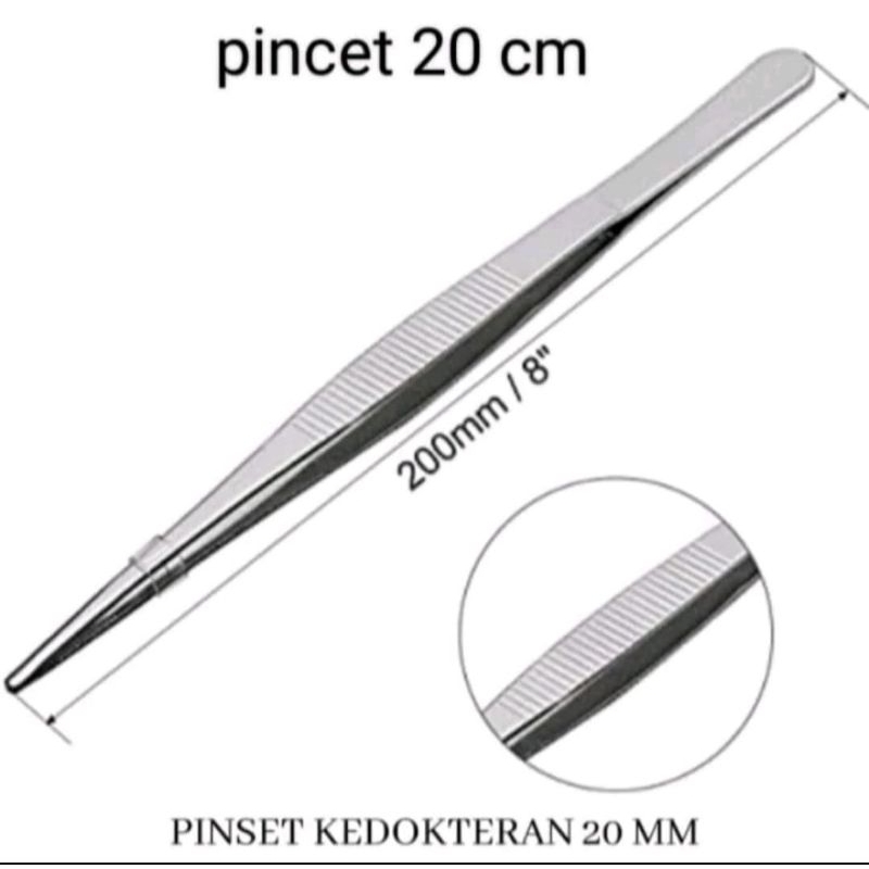 Jual Pinset Stainless 20 cm Lurus & Bengkok | Shopee Indonesia