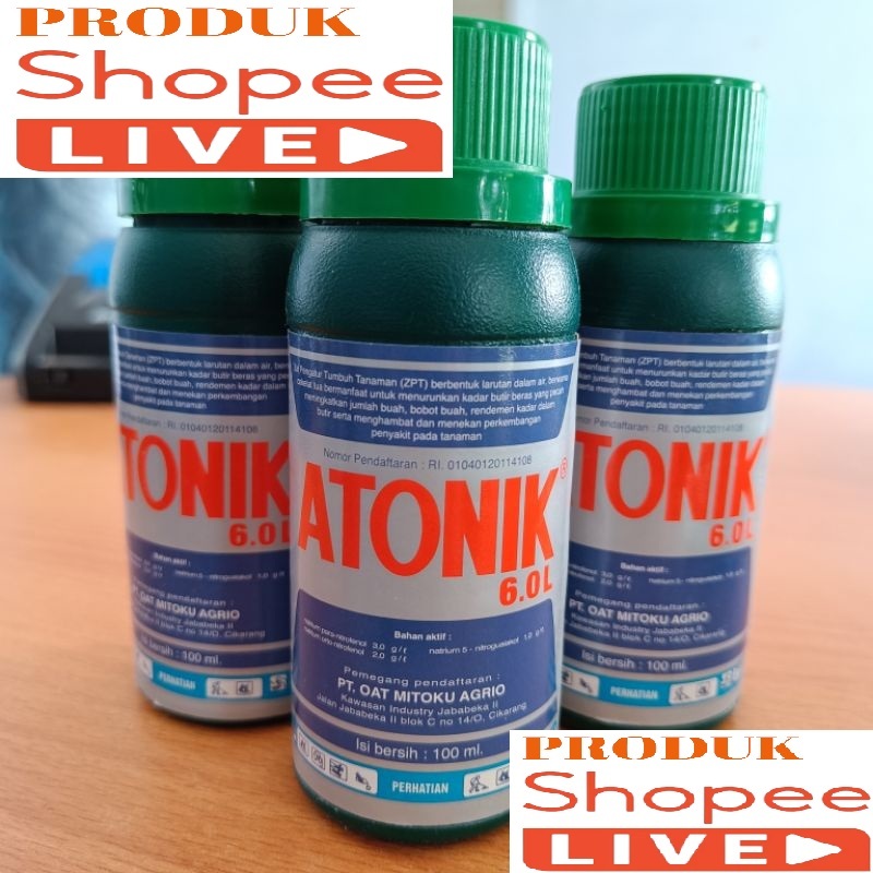 Jual Pupuk Atonik 6.0L Zat pengatur Tumbuh Tanaman (ZPT) 100ml | Shopee ...