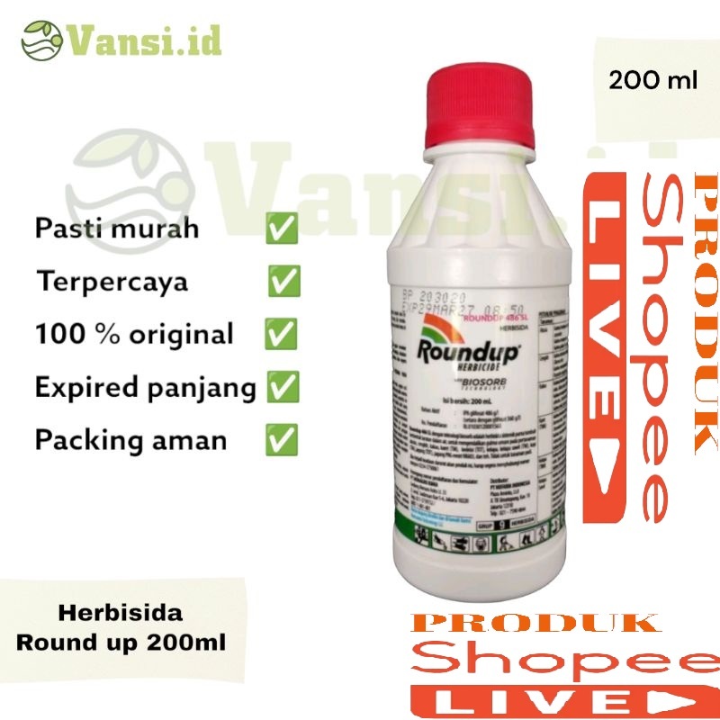 Jual Herbisida - Roundup 200mL (ekspired november 2027) - Obat Pembasmi ...