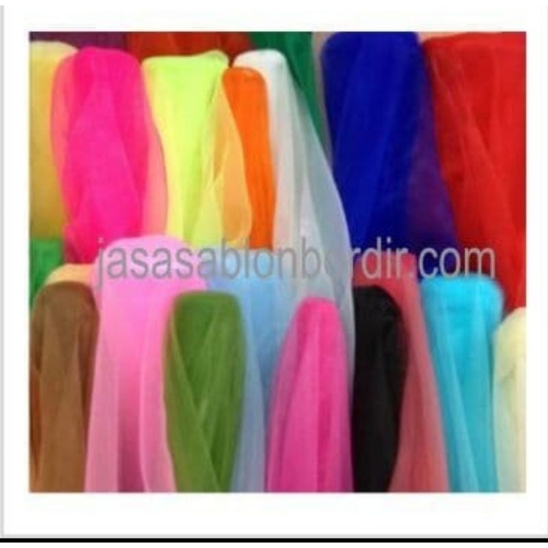 Jual Kain Tile Tille Tule Tule 25 cm x 30 cm | Shopee Indonesia