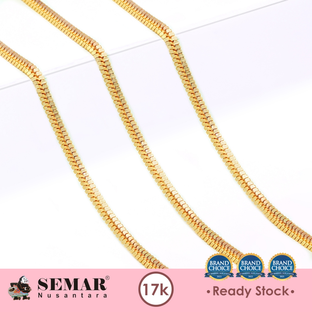 Jual Kalung Emas Polos Flexy Polos Gold 17K Semar Nusantara | Shopee ...