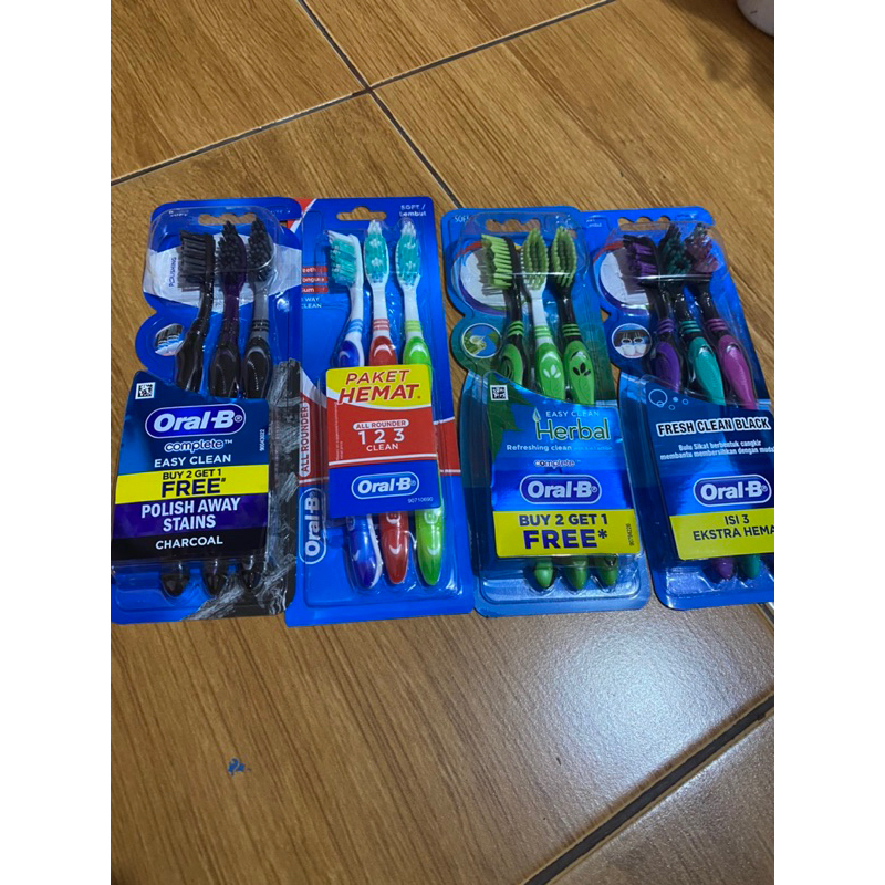 Jual Oral-B Sikat GIgi ToothBrush Easy Clean Herbal / All Rounder 123 ...