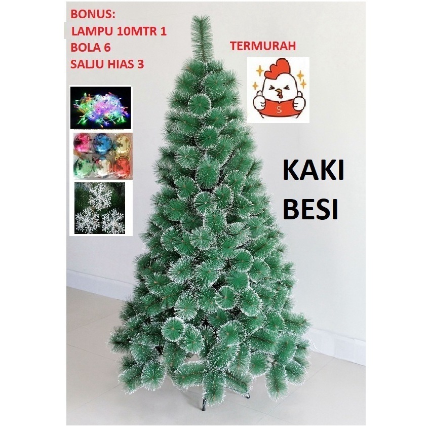 Jual Pohon Natal Hijau Jarum Polos 2,7 meter/9 fit 9C 270 CM 9 feet ...