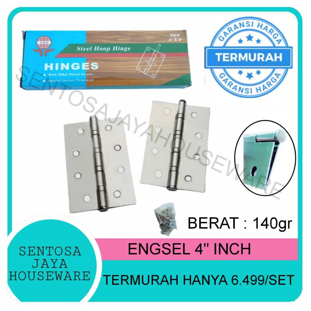 Jual ENGSEL PINTU 4 INCH / ENGSEL 4" INCH / ENGSEL JENDELA 4" INCH ...