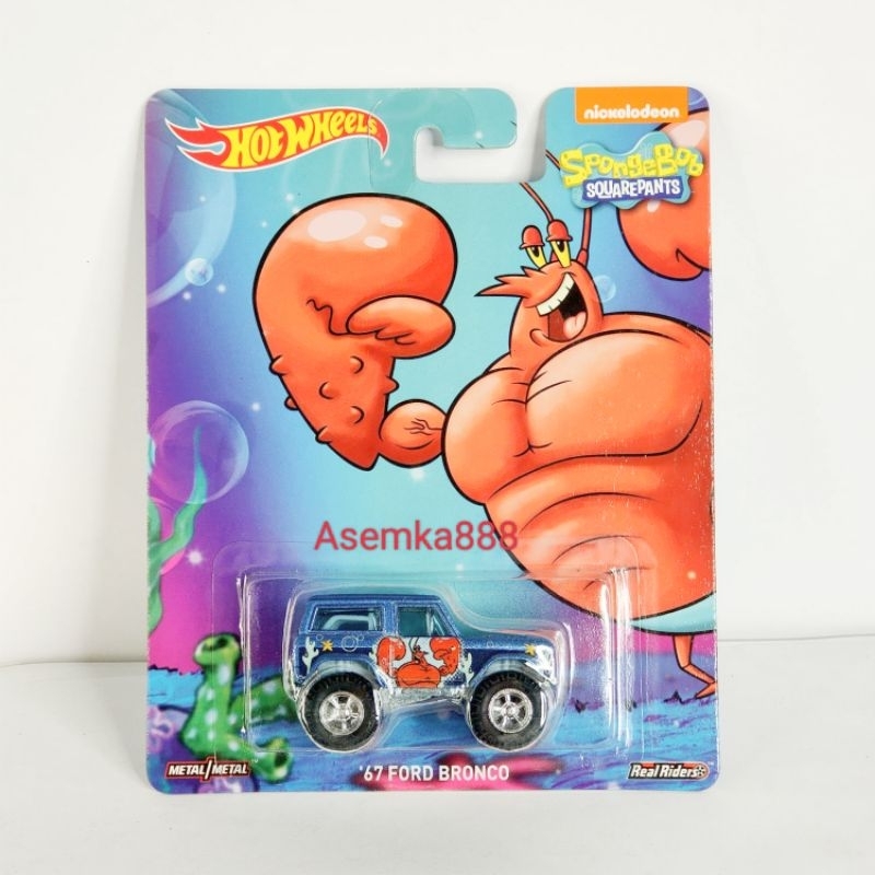Jual Hotwheels 1/64 Diecast Spongebob 67 Ford Bronco - Mr. Crab ...