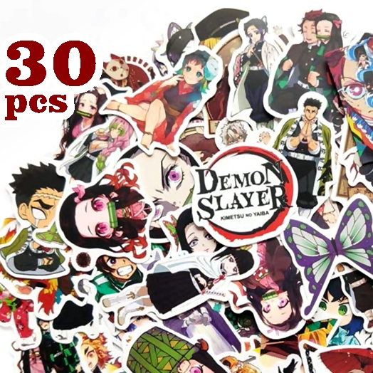 Jual Stiker Kimetsu No Yaiba 30pcs Sticker Demon Slayer Anime Sticker ...