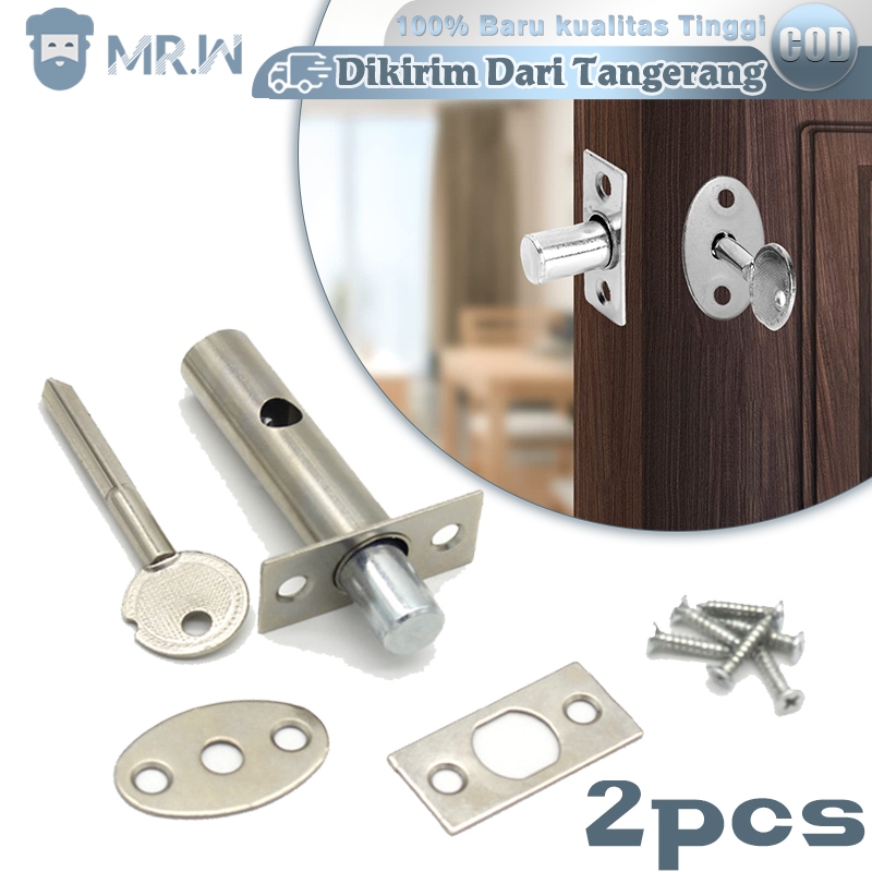 Jual Door Bolt Grendel Putar Slot Kunci Kunci Tambahan Pintu Kayu Besi ...