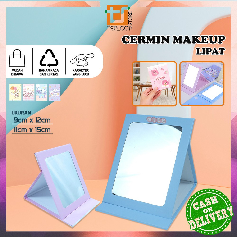 Jual OFM-K155 Cermin Lipat Karakter Hewan Lucu Cermin Rias Makeup Model ...