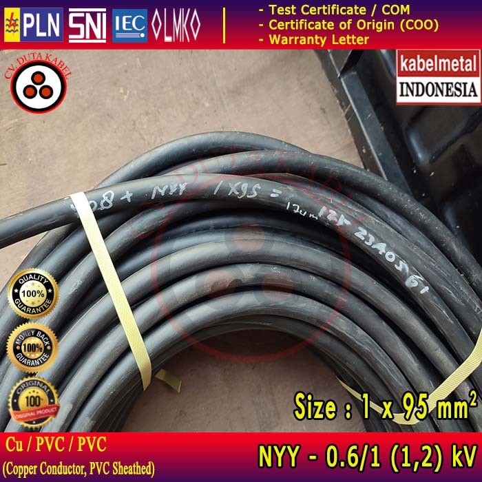 Jual Kabel NYY 1x95 mm2 KABEL METAL (KMI) /1x95 mm/1 x 95 mm2/1 x 95 mm/1x95mm2/1x95mm/1 x 95 ...