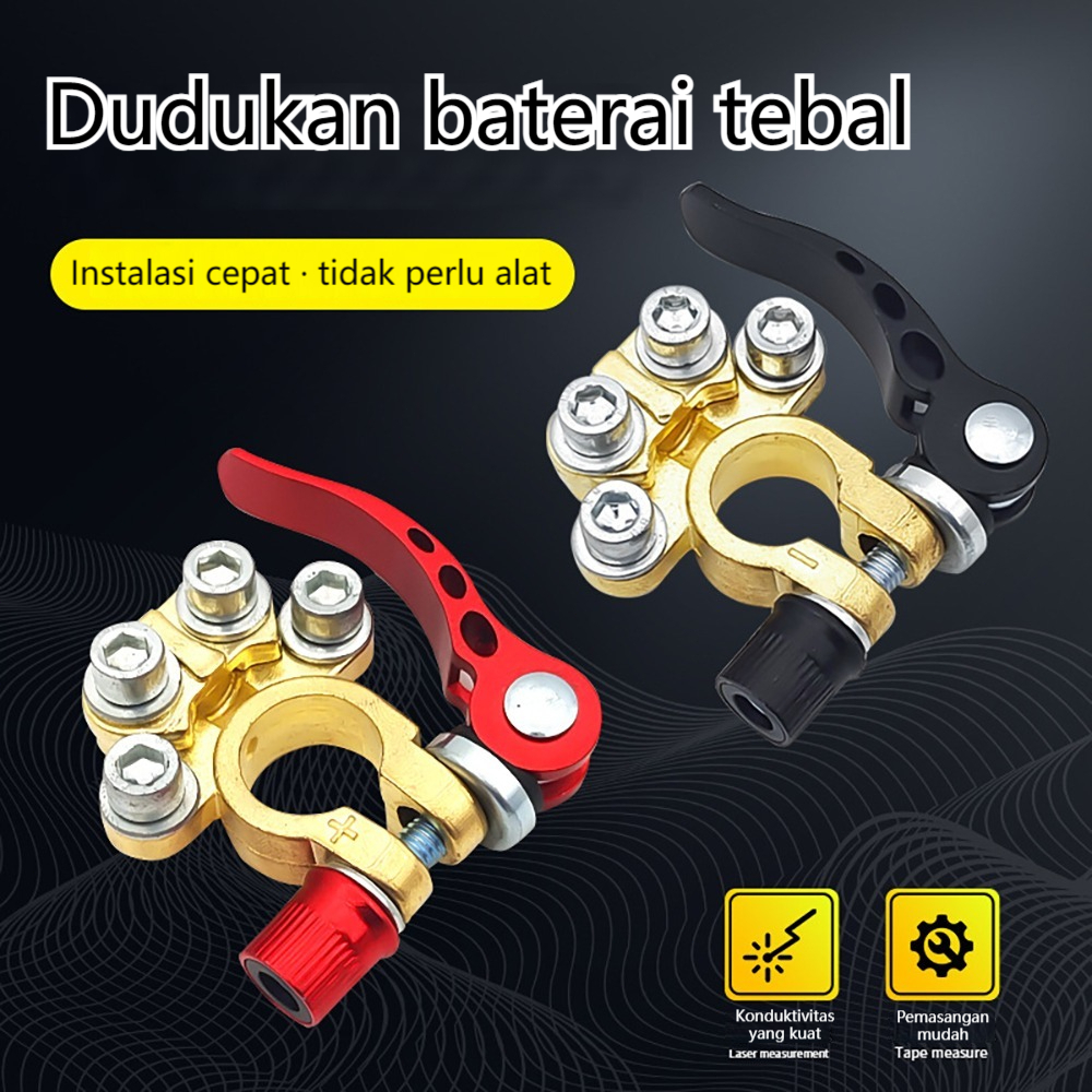 Jual Terminal Kepala Aki Mobil Bahan KUNINGAN Klem Accu Mobil Tembaga ...