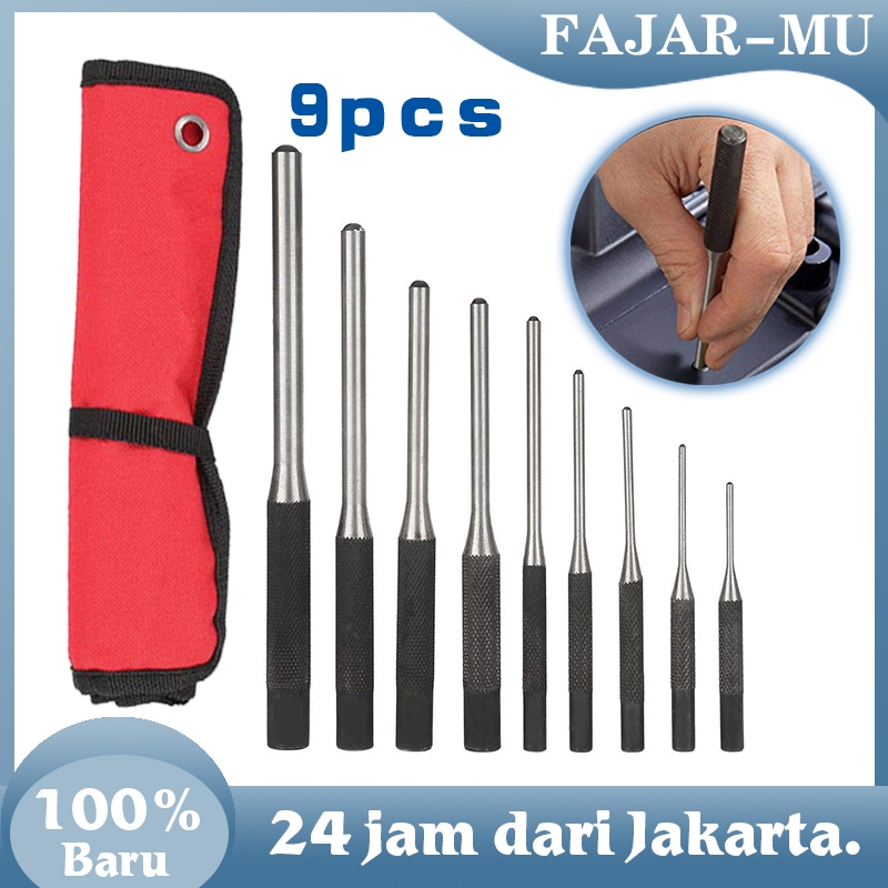 Jual 9 Pcs Center Punch Set Penanda Titik Bor Alat Drip Center Punch ...